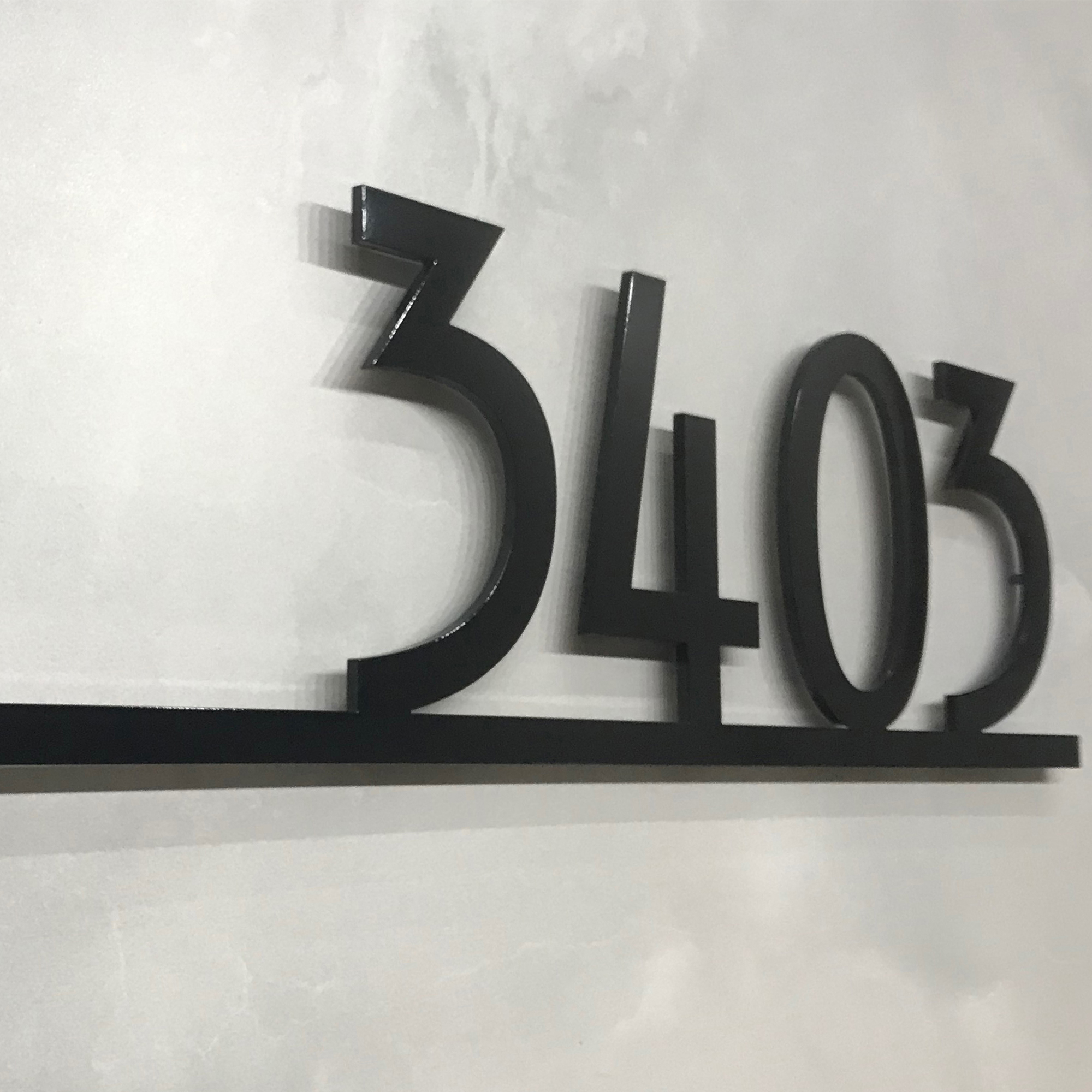 Mid Century Modern Underline House Number Sign – The Tile and Iron Studio