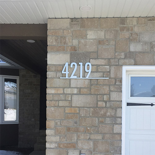 Mid Century Modern Underline House Number Sign – The Tile and Iron Studio