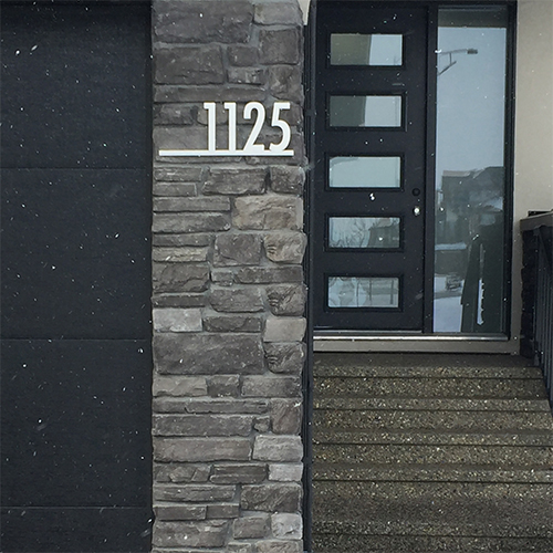 Mid Century Modern Underline House Number Sign – The Tile and Iron Studio